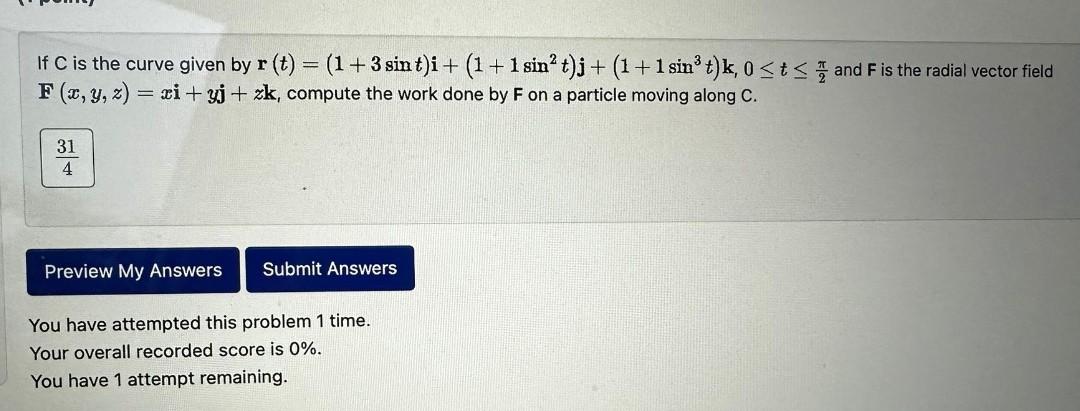 Solved If C is the curve given by | Chegg.com