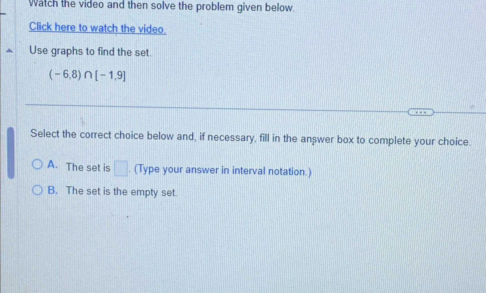 Solved Watch the video and then solve the problem given | Chegg.com