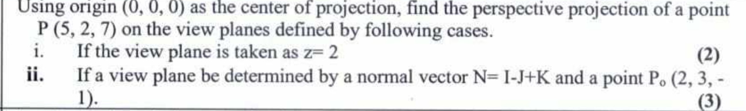 Solved Using origin (0,0,0) ﻿as the center of projection, | Chegg.com