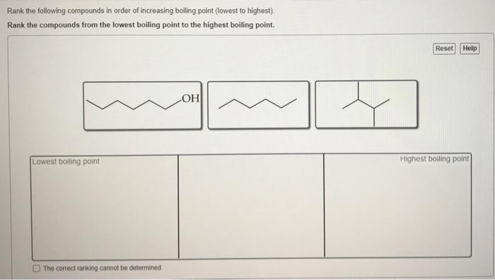 Solved Rank the following compounds in order of increasing | Chegg.com