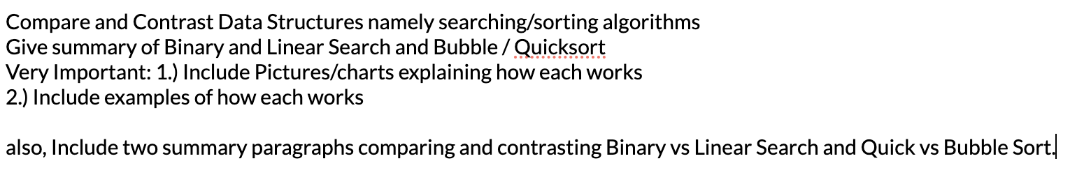Solved Compare and Contrast Data Structures namely | Chegg.com