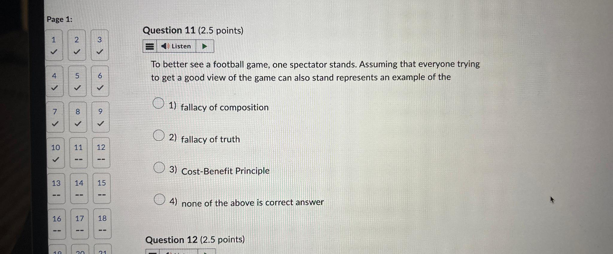 Solved Page 1:12,3Question 11 (2.5 ﻿points)ListenTo better | Chegg.com