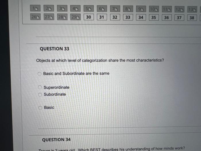 Solved Objects at which level of categorization share the | Chegg.com