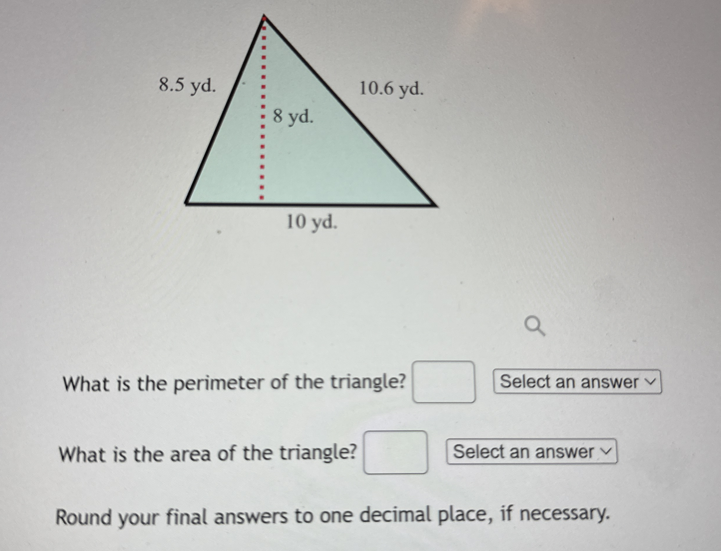 Solved What is the perimeter of the triangle?What is the | Chegg.com