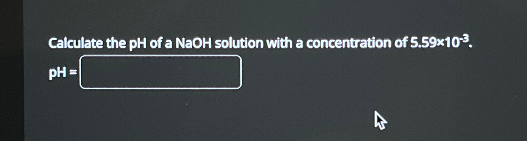Solved Calculate the pH ﻿of a NaOH solution with a | Chegg.com
