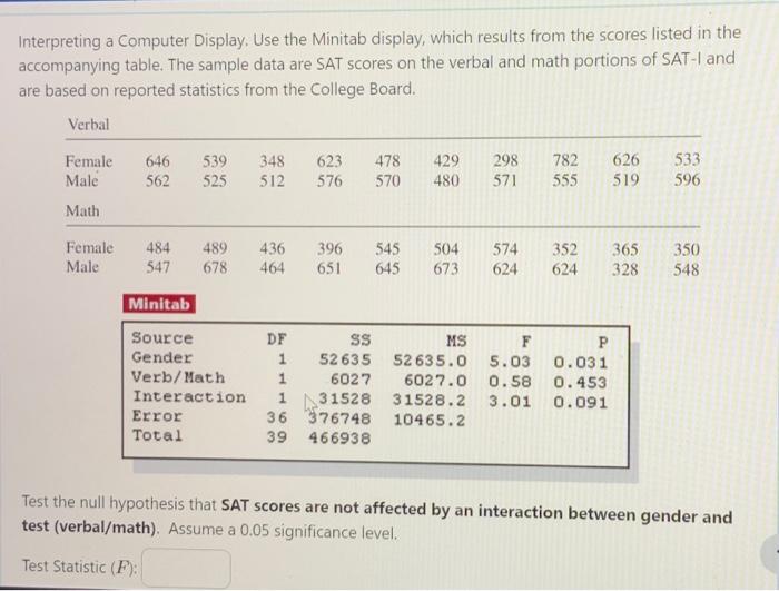 Solved Interpreting a Computer Display. Use the Minitab | Chegg.com Solved Interpreting a Computer Display. Use the Minitab | Chegg.com