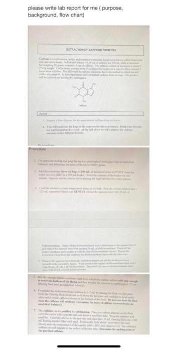 Solved please write lab report for me (purpose. background, | Chegg.com