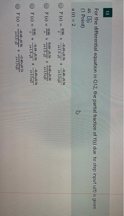 Solved 12 Consider a certain dynamic system represented by | Chegg.com