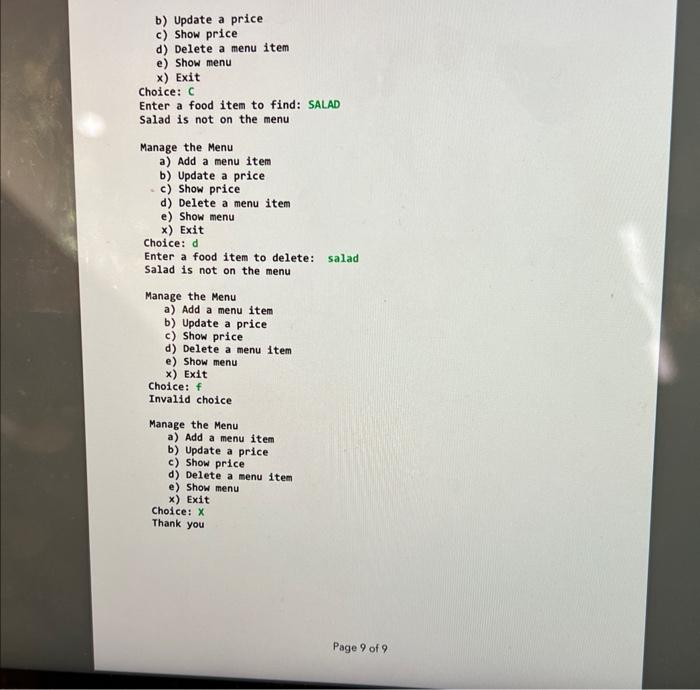 Assignment 10 - Dictionaries Learning Objective | Chegg.com