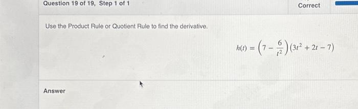 Solved Use the Product Rule or Quotient Rule to find the | Chegg.com