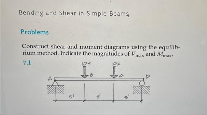 Solved Bending and Shear in Simple Beams Problems Construct | Chegg.com