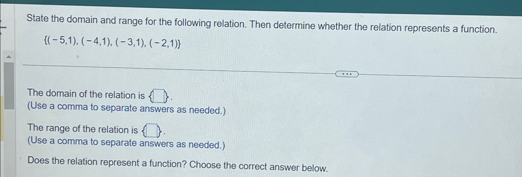 Solved State the domain and range for the following | Chegg.com
