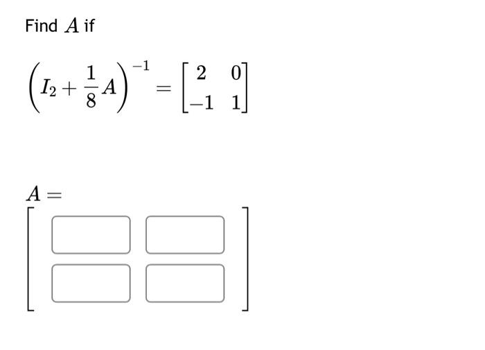 Solved Use a determinant to find the value of a that make | Chegg.com