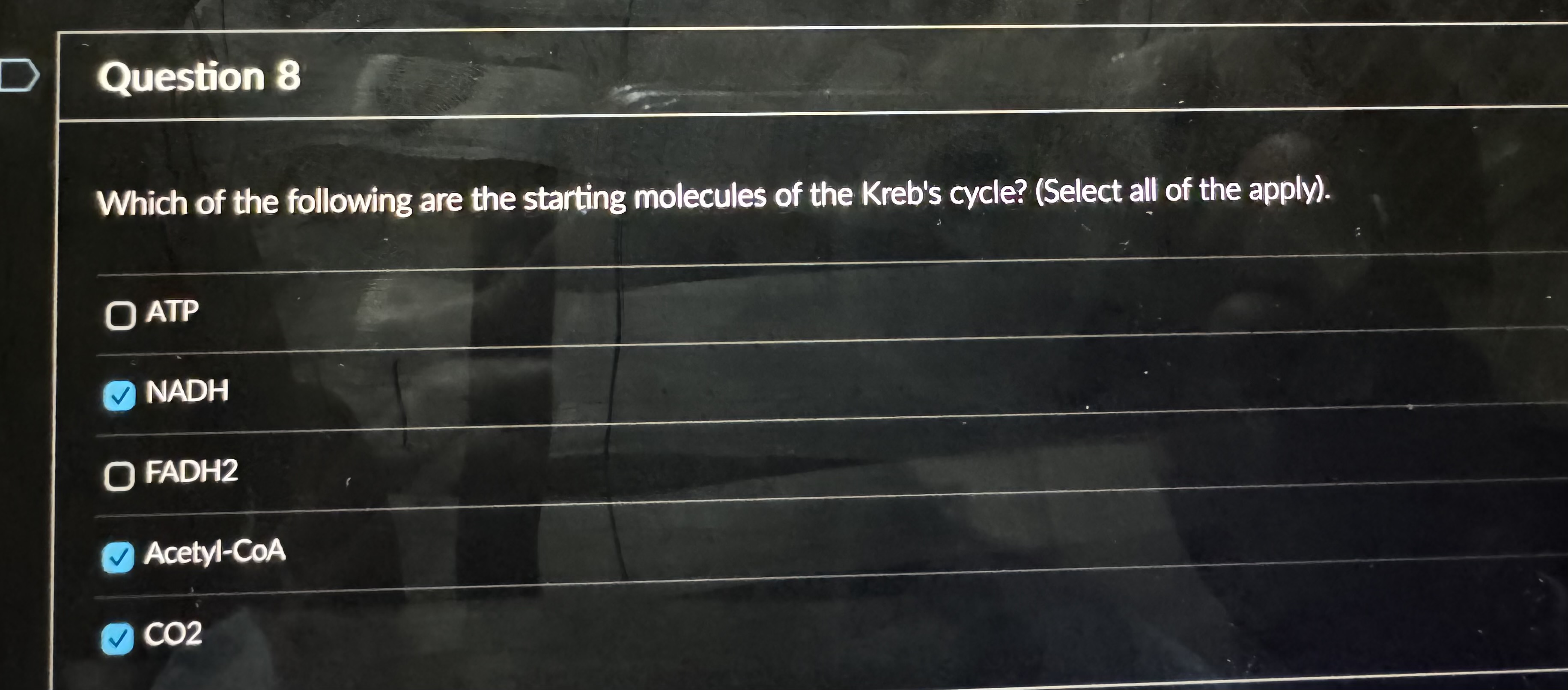 Solved Question 8Which of the following are the starting | Chegg.com