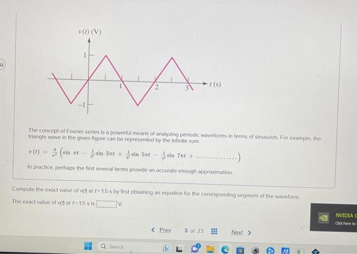 Solved The concept of Fourier series is a powerful means of | Chegg.com