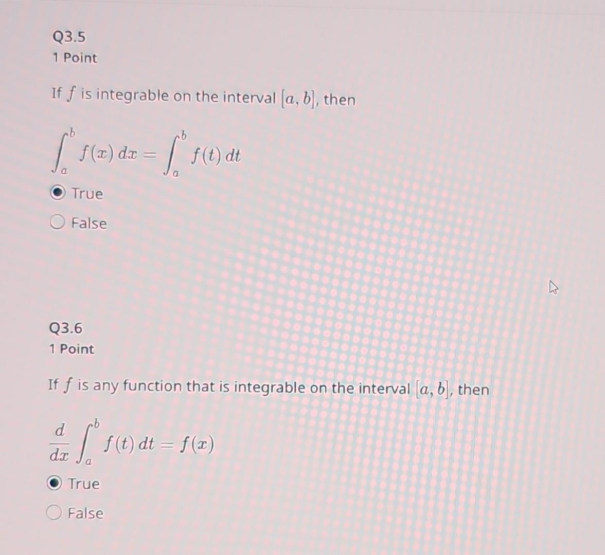Solved If \\( f \\) is integrable on the interval \\( [a, b] | Chegg.com