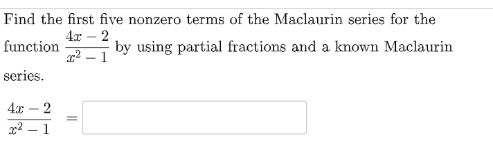 Solved Find the first five nonzero terms of the Maclaurin | Chegg.com