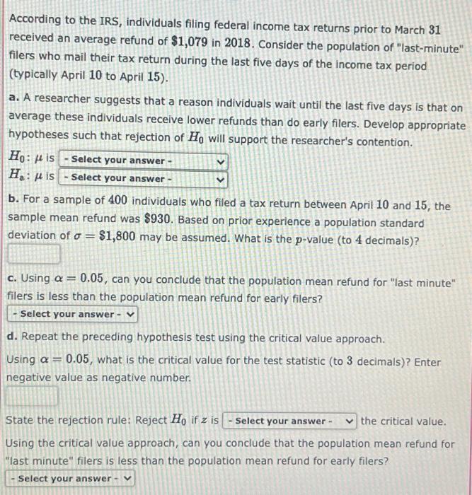Solved According to the IRS, individuals filing federal | Chegg.com