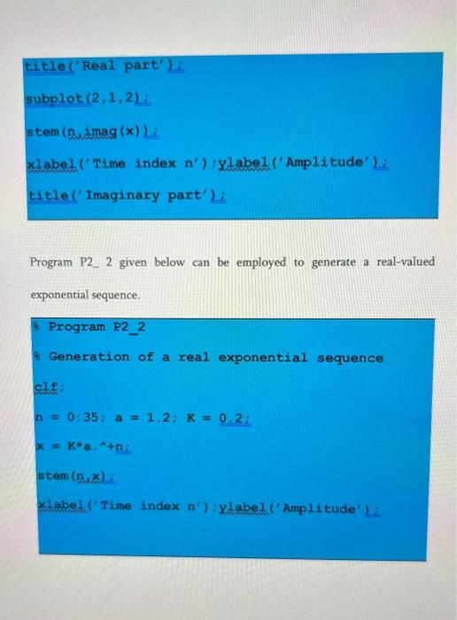 Solved Program P2 2 given below can be employed to generate | Chegg.com