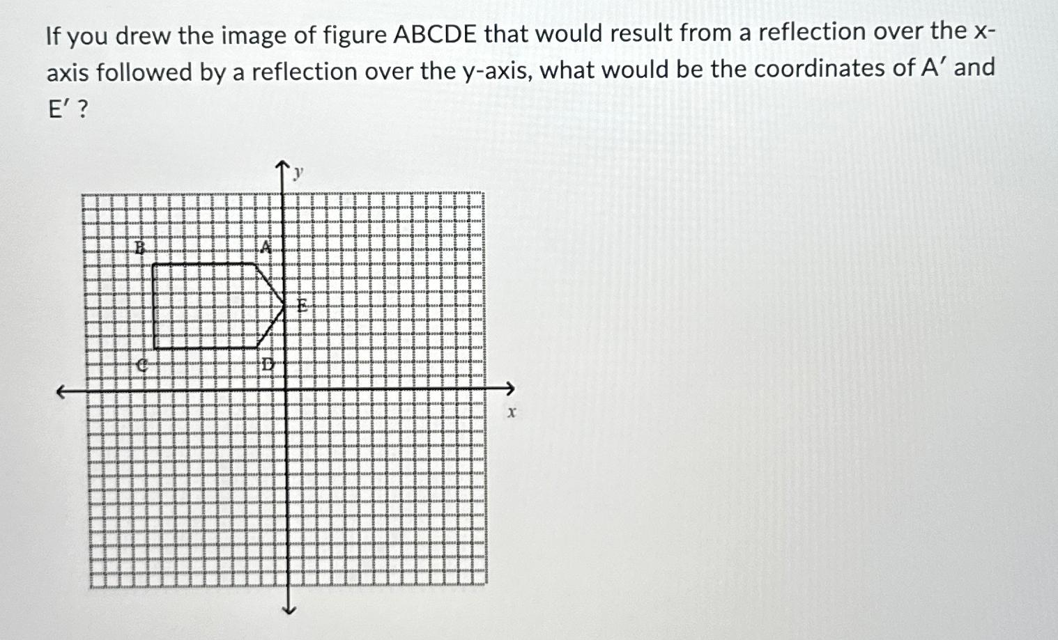 Solved If you drew the image of figure ABCDE that would | Chegg.com