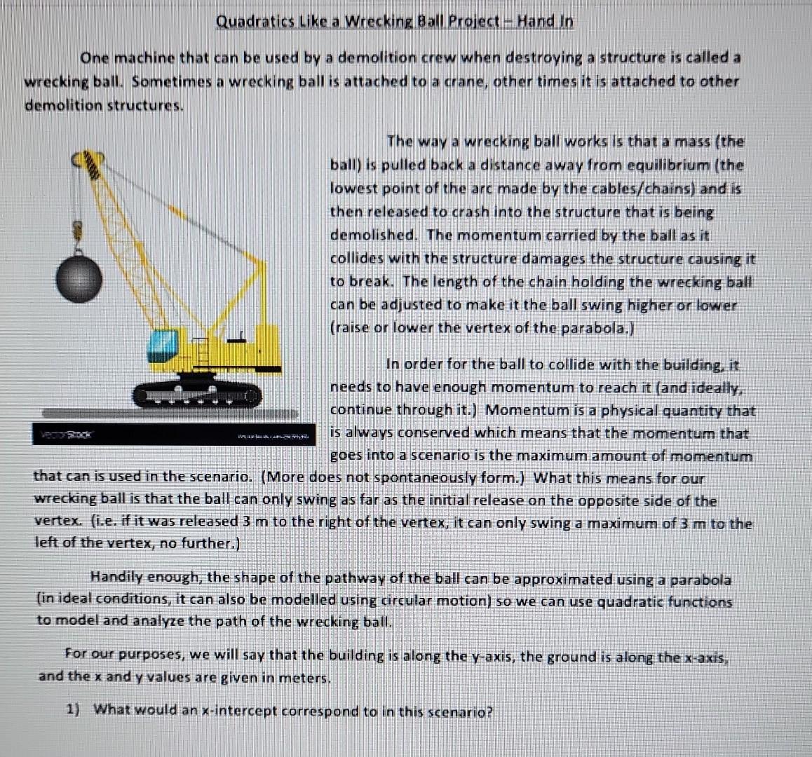 Solved One machine that can be used by a demolition crew | Chegg.com