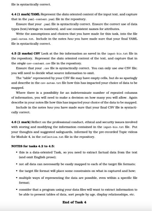 Solved Task 4 8 Marks Topic Data File Formats 2929