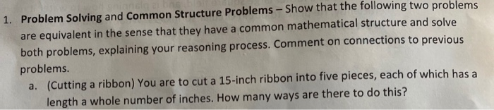 Solved 1. Problem Solving and Common Structure Problems - | Chegg.com