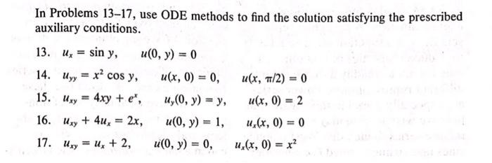 Solved In Problems 13–17, use ODE methods to find the | Chegg.com