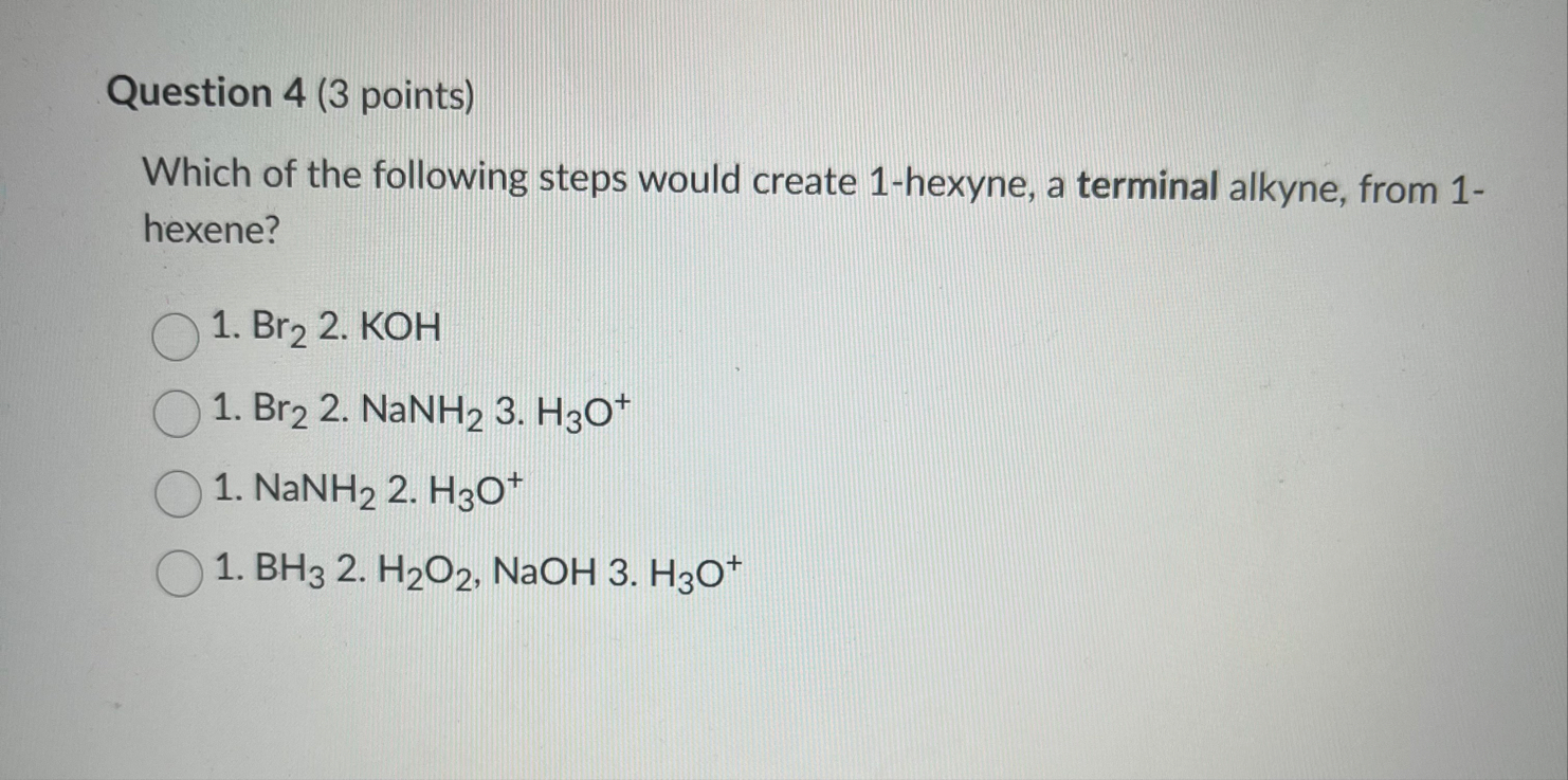 Solved Question 4 (3 ﻿points)Which of the following steps | Chegg.com
