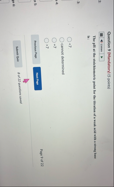 Solved Question 9 (Mandatory) (5 ﻿points)2:3:e 4:e 5 ﻿:ge | Chegg.com