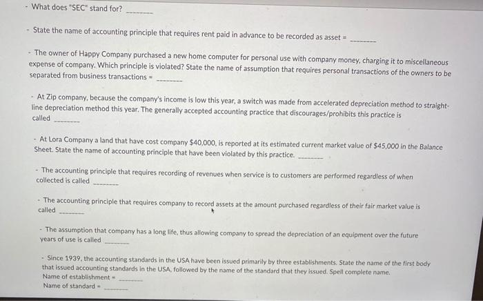 Solved - What does "SEC" stand for? - State the name of | Chegg.com
