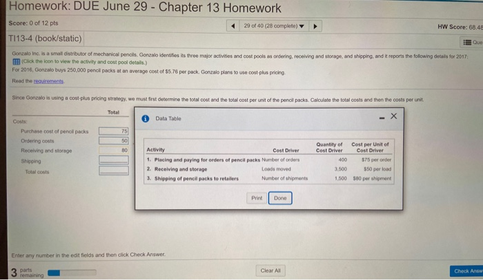 Solved Homework: DUE June 29 - Chapter 13 Homework Score: 0 | Chegg.com
