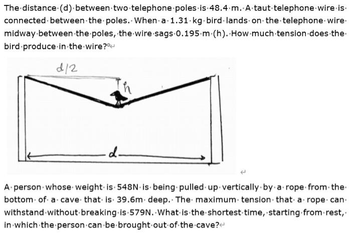 Solved The distance (d) between two telephone poles is | Chegg.com
