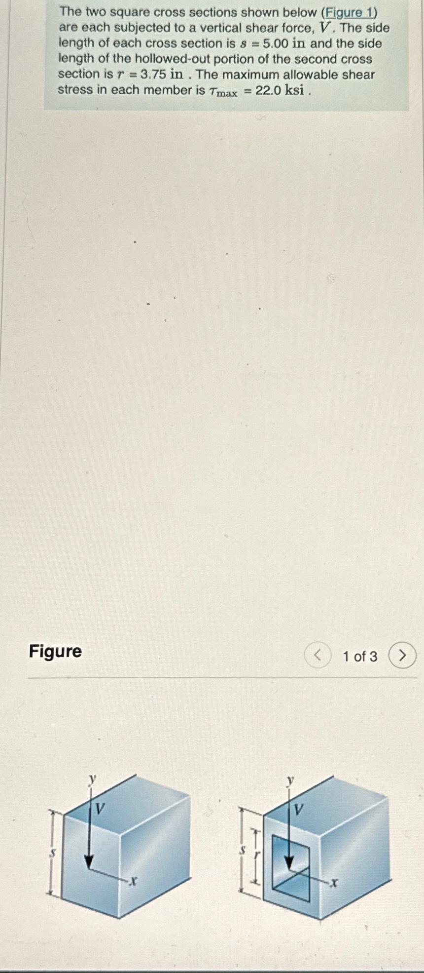 Solved The two square cross sections shown below (Figure 1) | Chegg.com