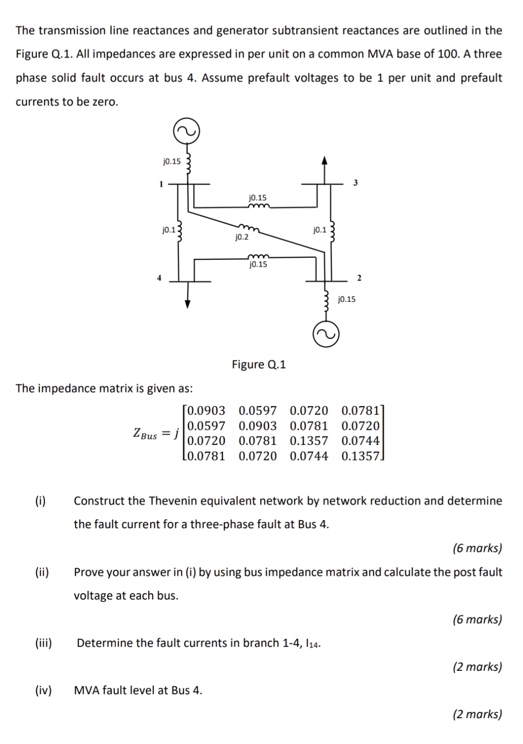 Solved The transmission line reactances and generator | Chegg.com