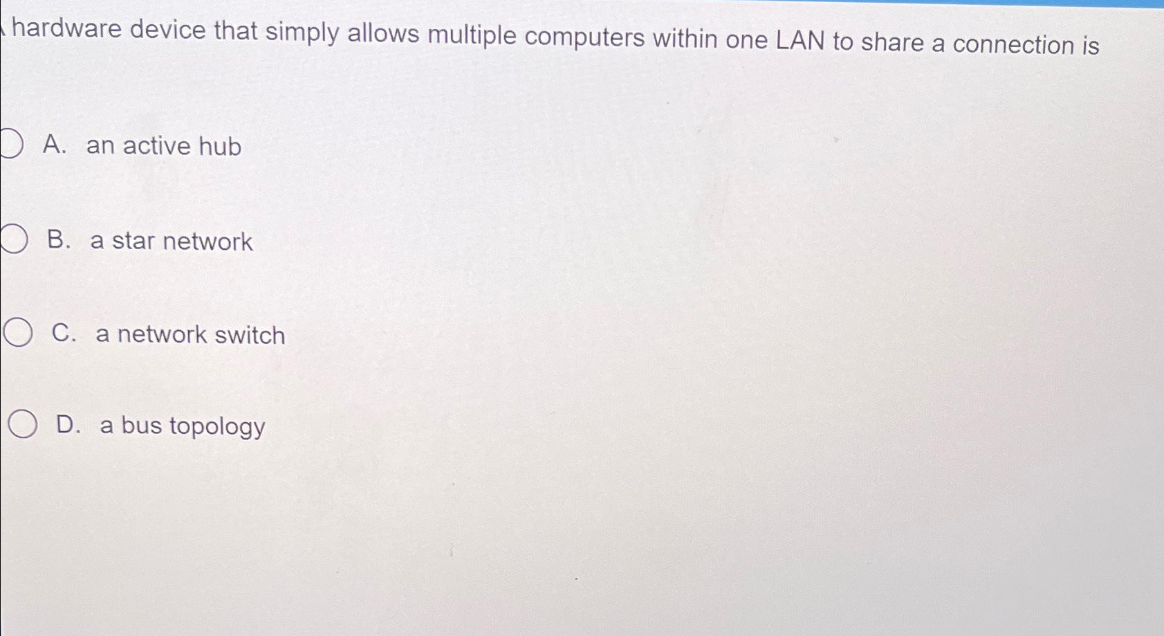 Solved hardware device that simply allows multiple computers | Chegg.com