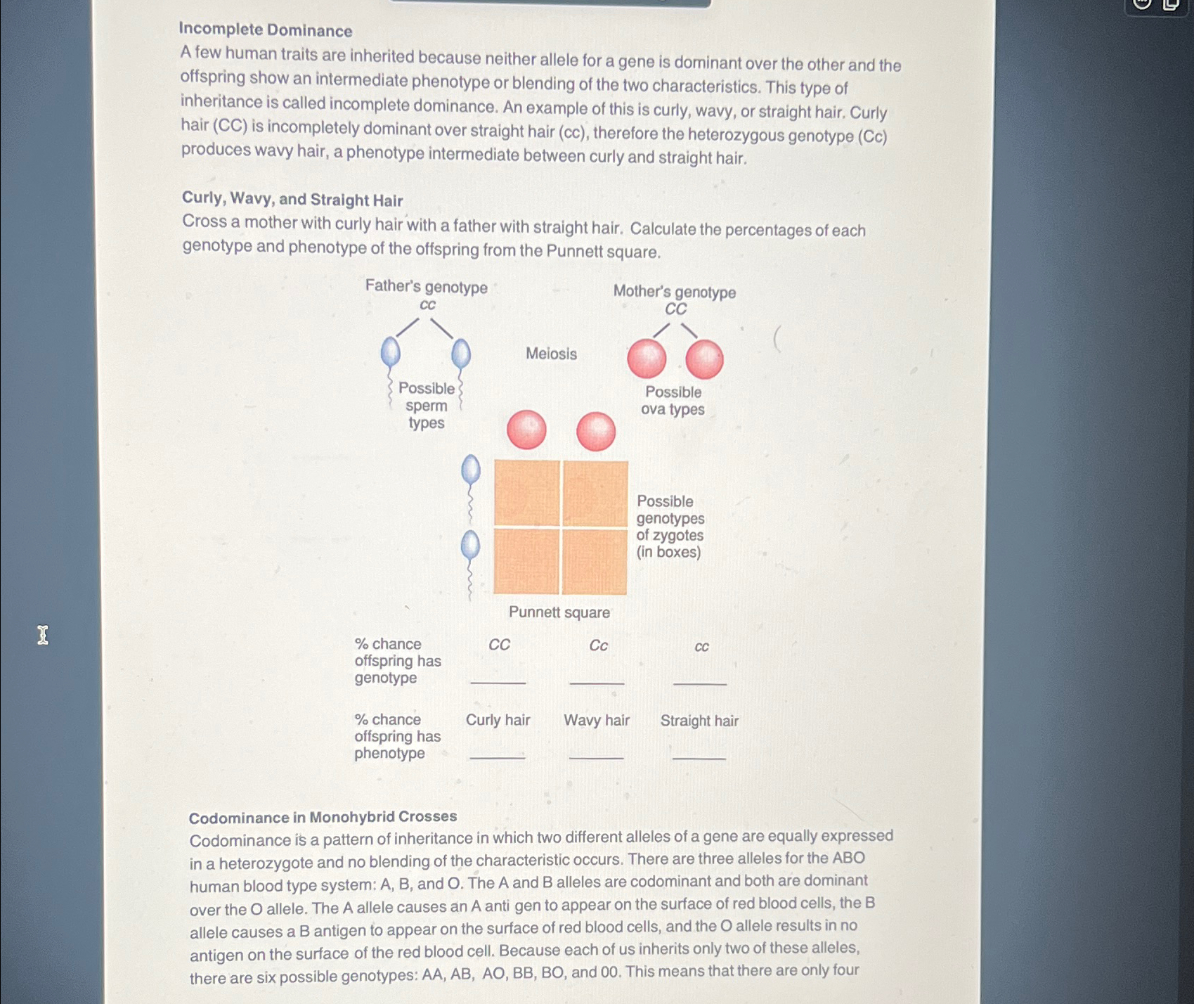 Solved Help answee asapppp incomplete DominanceA few human | Chegg.com