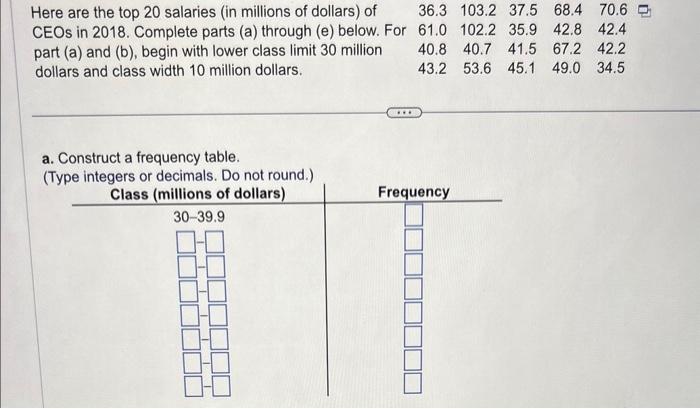 Solved b. Construct a relative frequency table. (Tvpe | Chegg.com