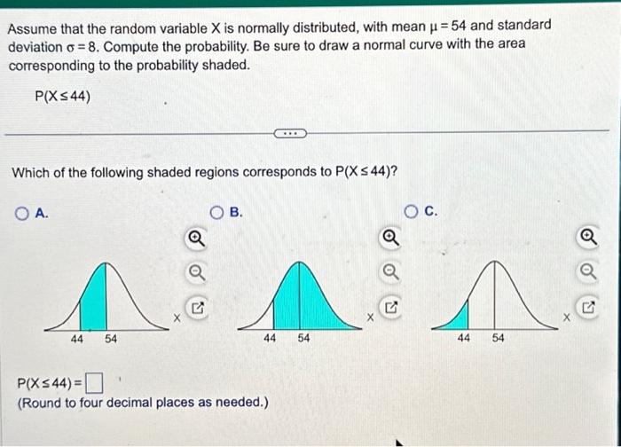 Solved Assume that the random variable X is normally | Chegg.com