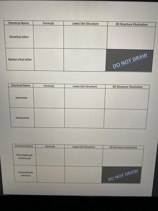 Solved Chemical Name Formula Lewis Dot Structure 3D | Chegg.com