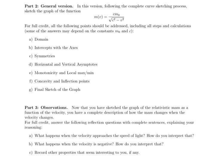 Solved Part 2: General version. In this version, following | Chegg.com Solved Part 2: General version. In this version, following | Chegg.com