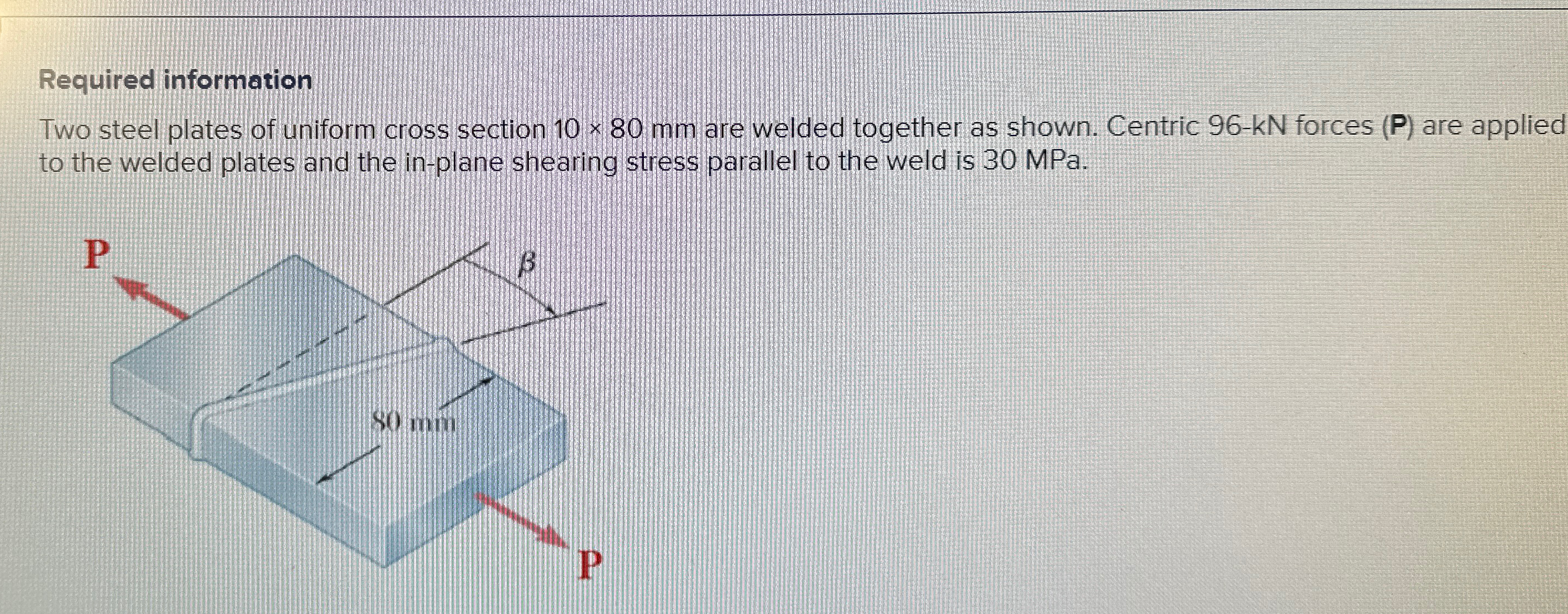 Two steel plates of uniform cross section 10×80mm | Chegg.com