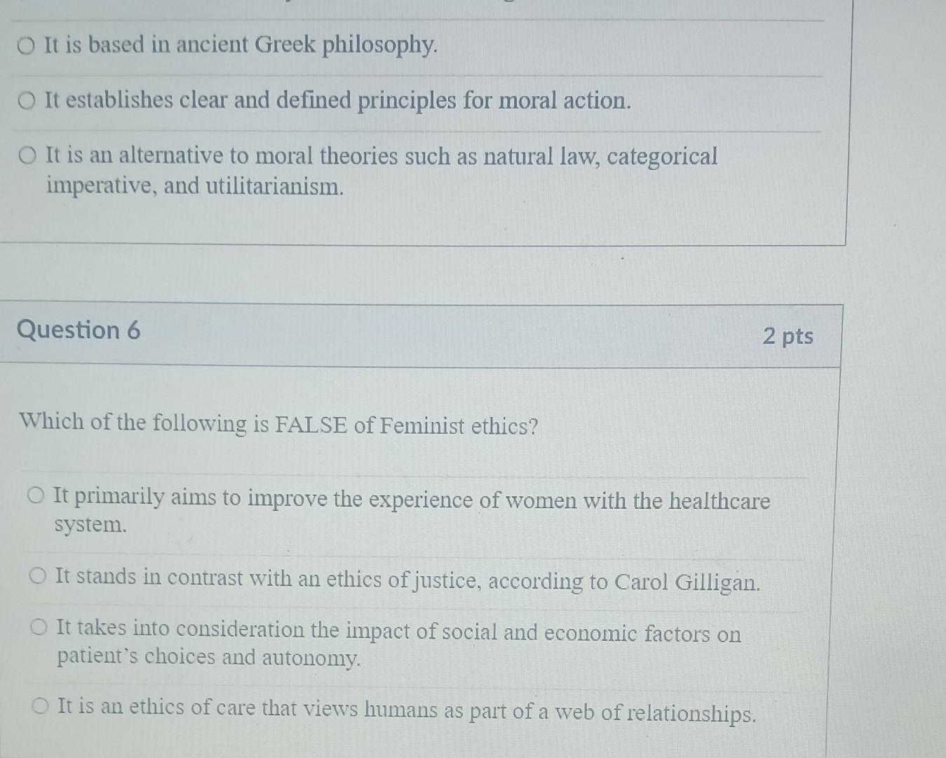 Solved Which of the following is FALSE of virtue theory? It | Chegg.com