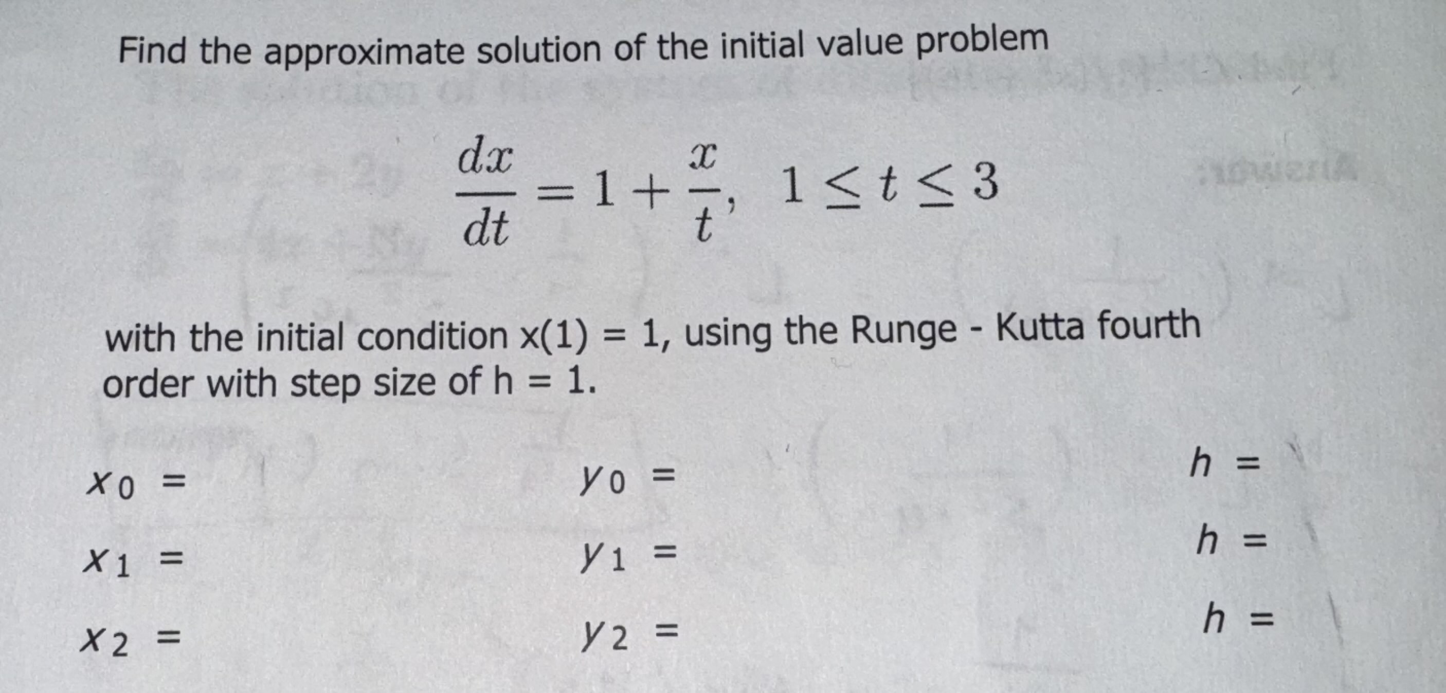 Solved Find the approximate solution of the initial value | Chegg.com