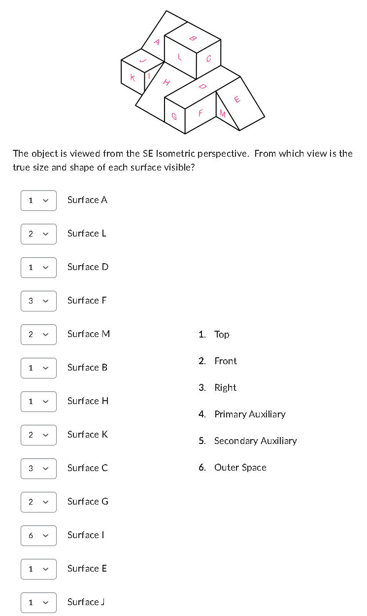 Solved The object is viewed from the SE Isometric | Chegg.com