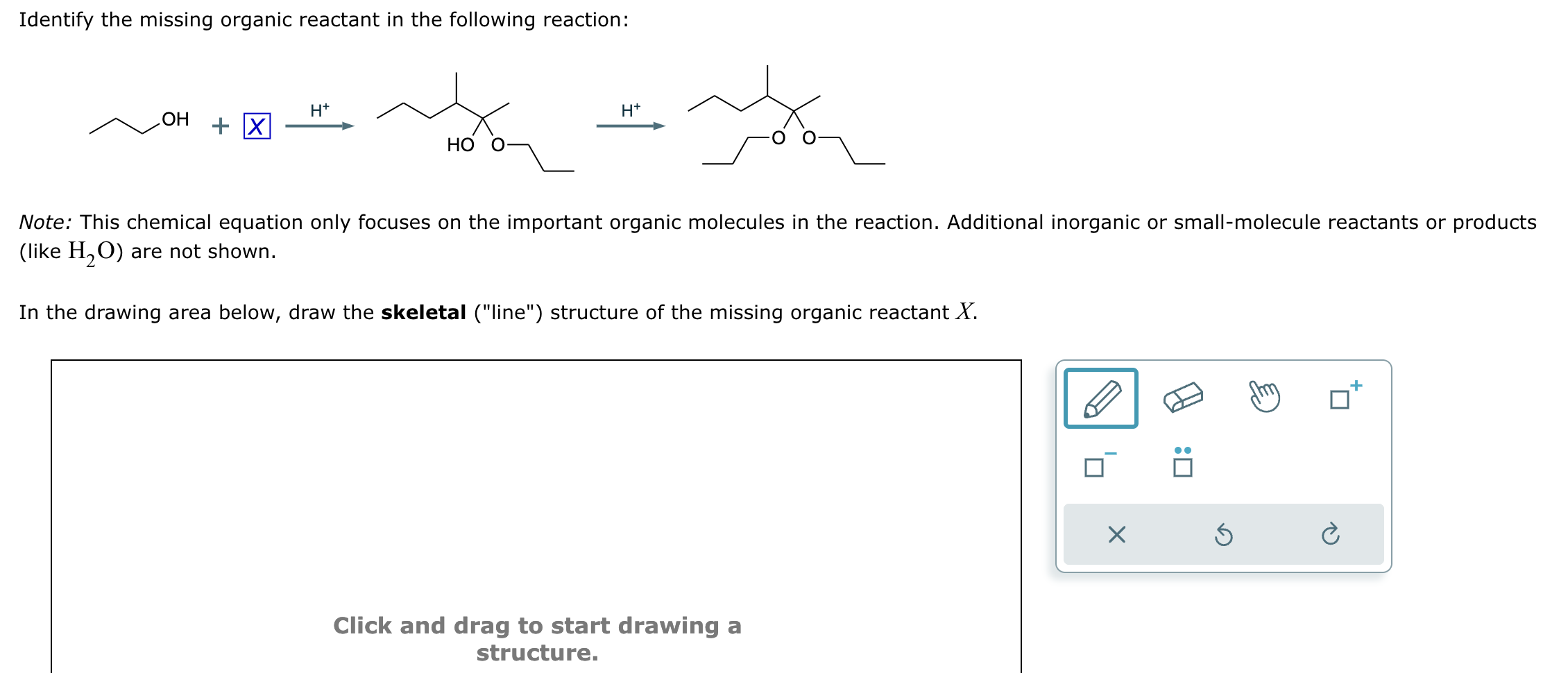 Solved Identify the missing organic reactant in the | Chegg.com