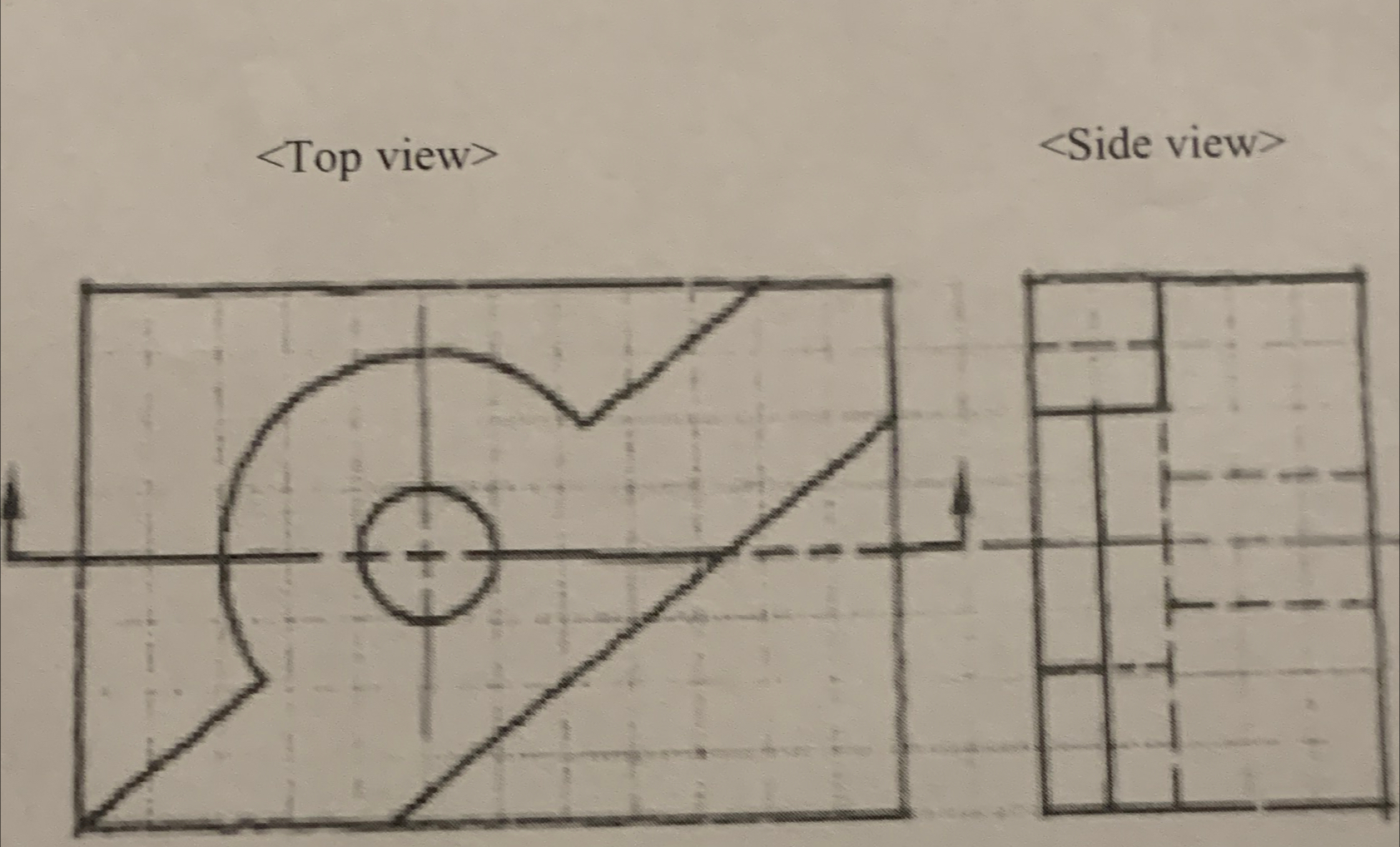 Solved Please show what a front view in full section ans | Chegg.com