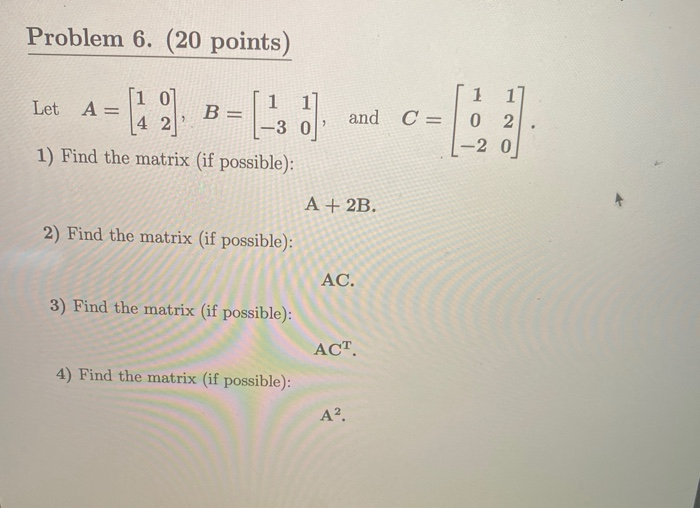 Solved Problem 1. (15 points) Determine whether the vector v | Chegg.com