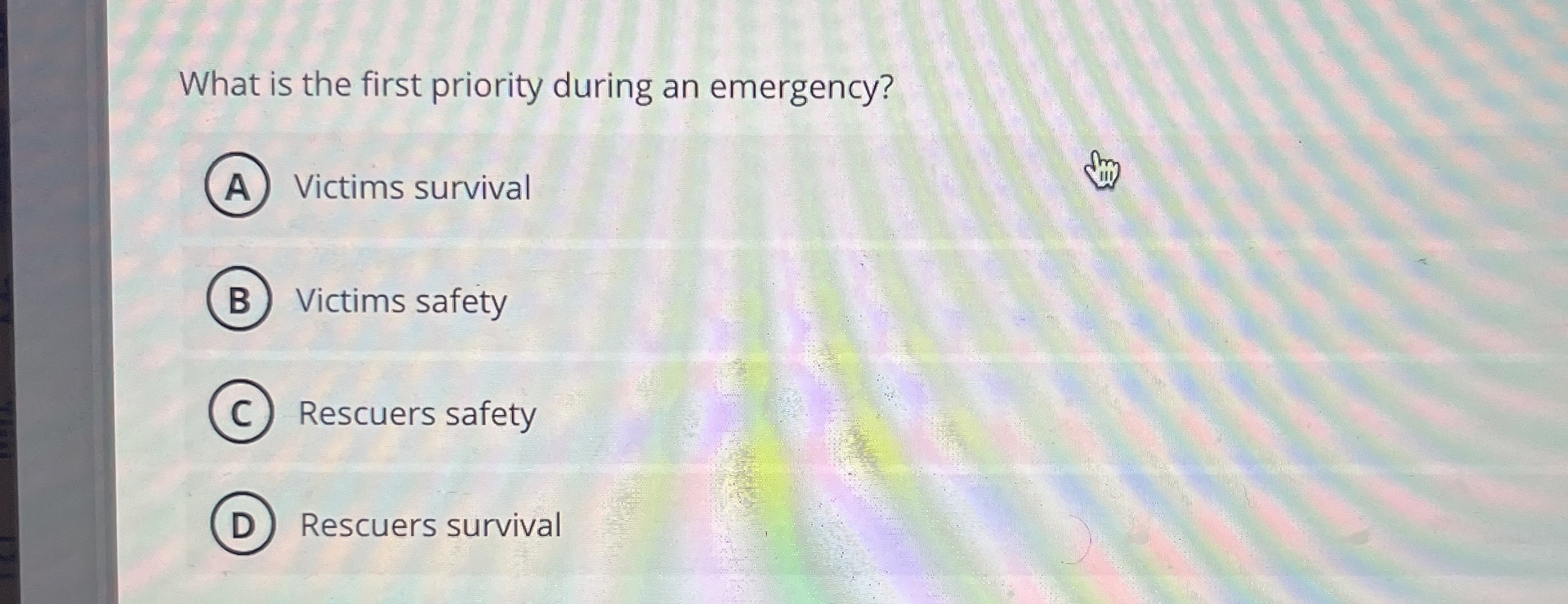 Solved What is the first priority during an | Chegg.com