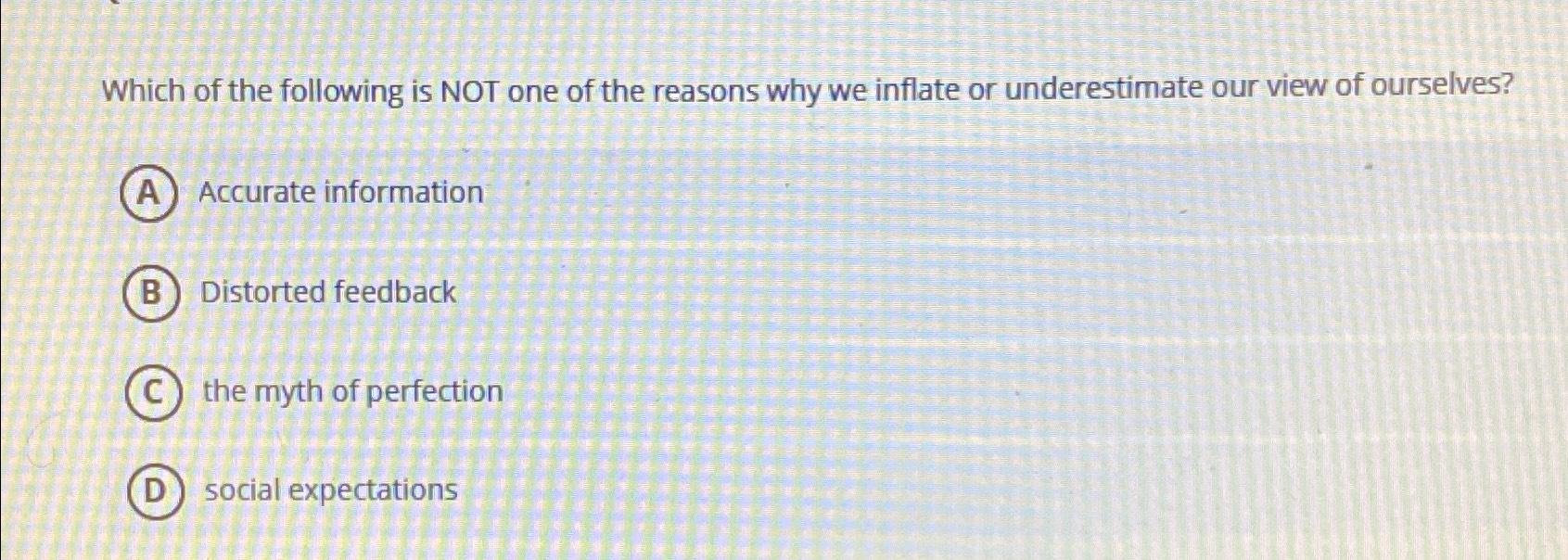 Solved Which of the following is NOT one of the reasons why | Chegg.com